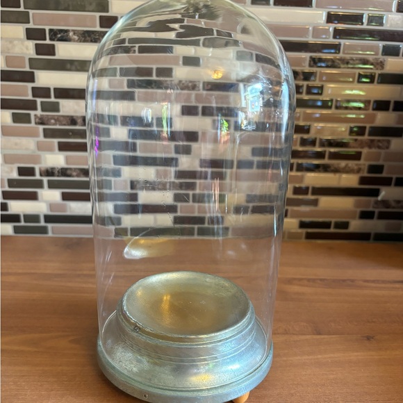 Accents | Vintage Tall Round Glass Dome Jar With Musical Base | Poshmark